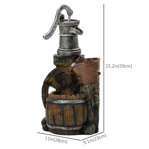 Outsunny 3-Tier Outdoor Adjustable Flow Waterfall 844-656V80MX | RONA