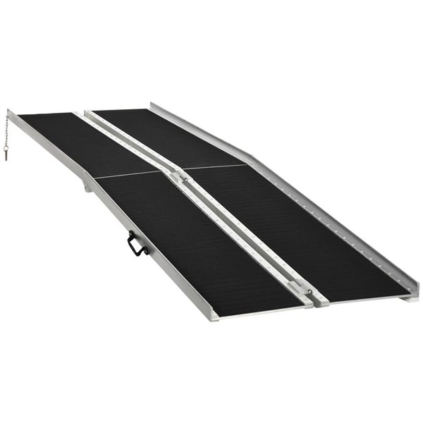 HOMCOM 10-ft Non-skid Plastic Portable Foldin Wheelchair Ramp 713 ...
