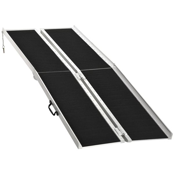 HOMCOM 8-ft Non-skid Plastic Portable Foldin Wheelchair Ramp 713 ...