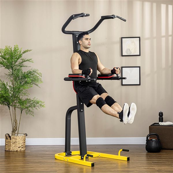 Soozier Power Tower Pull-Up Stand with Dip Station and Push-up Stand ...