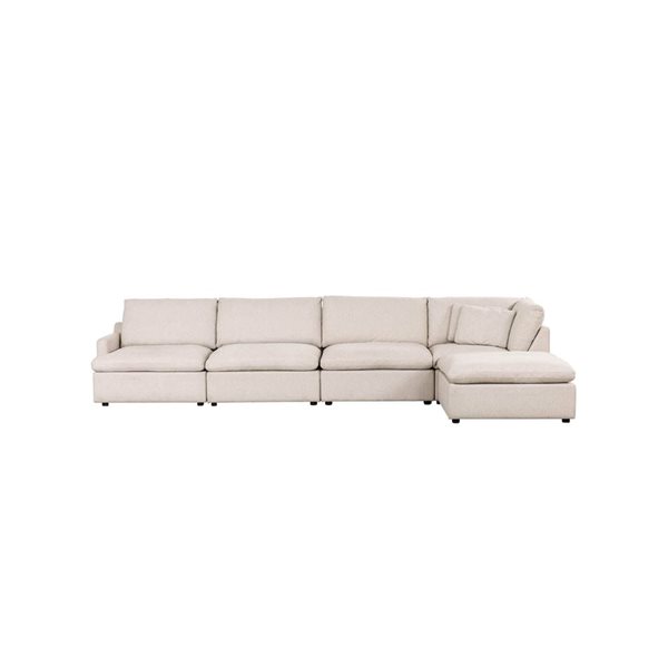 Canapé sectionnel modulaire en forme de L Urban Cali Long Beach beige ...