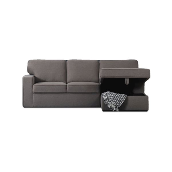 Urban Cali Santa Cruz Solis Dark Gray Modular Sectional Sofa w/ Storage SCRUZ-RIGHT-SDGRY | RONA