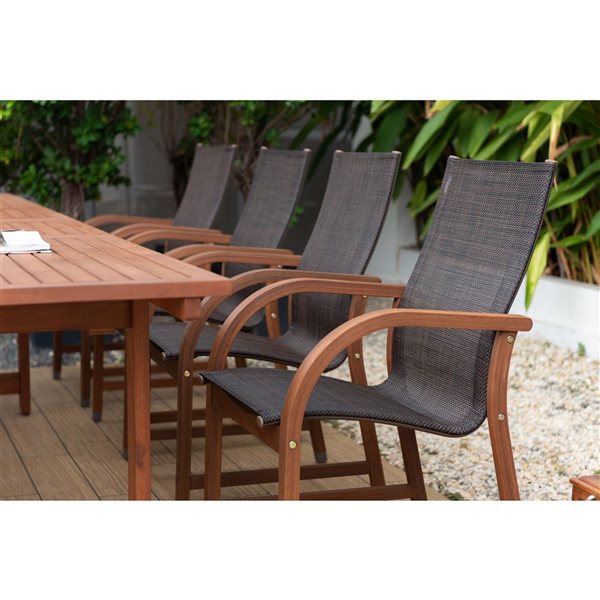 Scancom Leyland 9-piece Eucalyptus Dining Set with Extendable Table ...