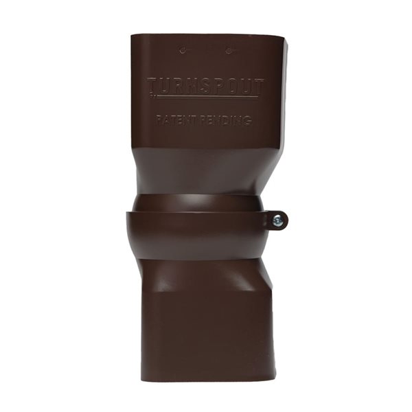 TurnSpout Directional 2 x 3-in Downspout Connector Chestnut ...