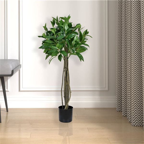 Vickerman 3-ft Artificial Potted Bay Leaf Topiary TB190330 | RONA
