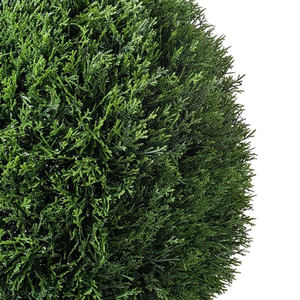 Vickerman 24-in Artificial Potted Green Cedar Ball TP171424 | RONA