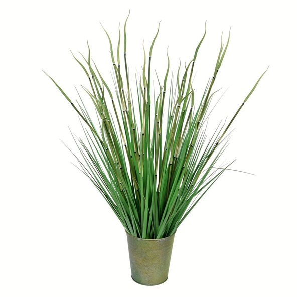 Vickerman 28-in Artificial Potted Green Reed Grass TD190428 | RONA