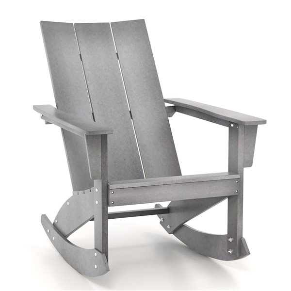 Costway Grey Adirondack Rocking Chair NP10899GR | RONA