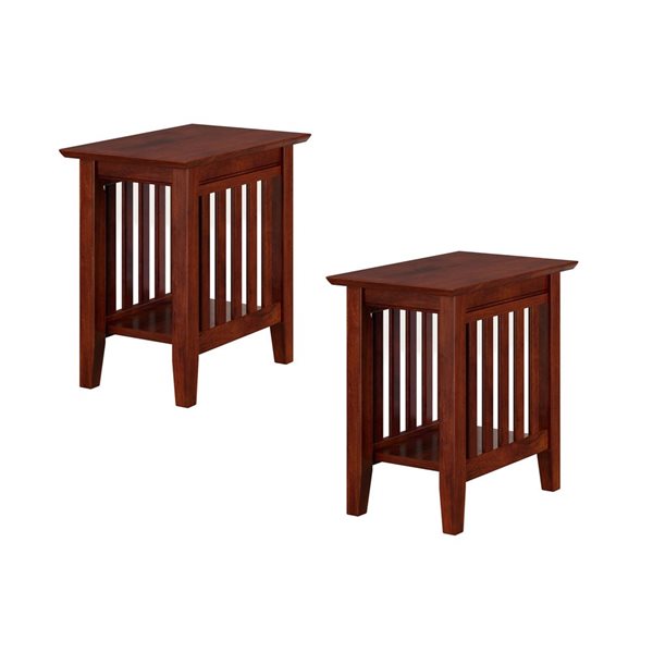 AFI Mission Set of 2 Walnut Rectangular Chair Side Table AH33204 | RONA