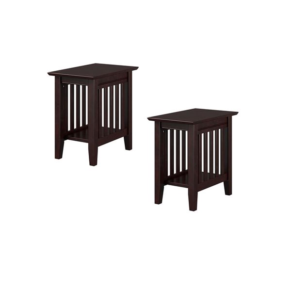 AFI Mission Set of 2 Espresso Rectangular Chair Side Table AH33201 | RONA