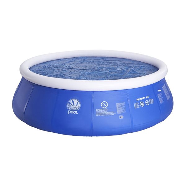 Pool Central 6.3-ft Blue Round Floating Solar Swimming Pool Cover ...