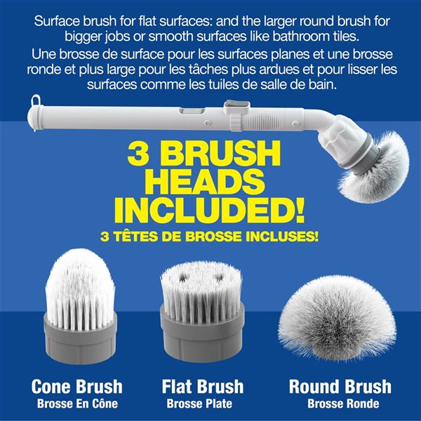 Power cleaning brush store