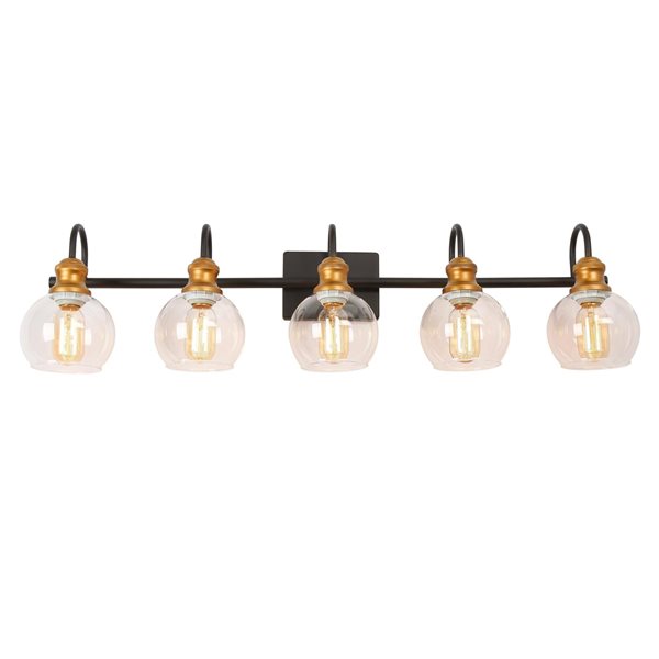 LNC Charm 5-Light Bronze Modern/Contemporary Vanity Light Bar ...