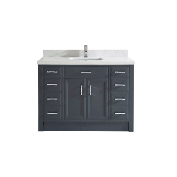 Spa Bathe Calumet 48-in Pepper Gray Single Sink Freestanding Vanity w ...