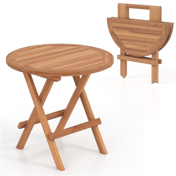 Round table with folding sides store