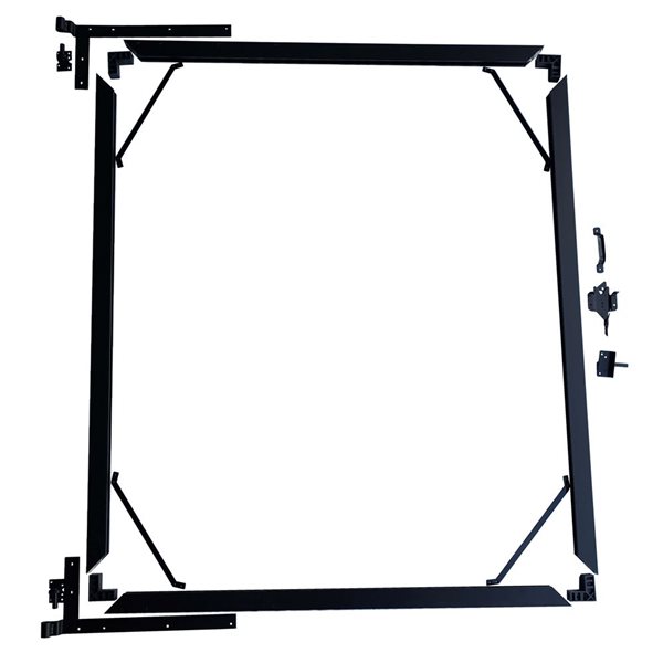 everhome Black Aluminum Self-Closing Gate Frame Kit for Composite Fence ...