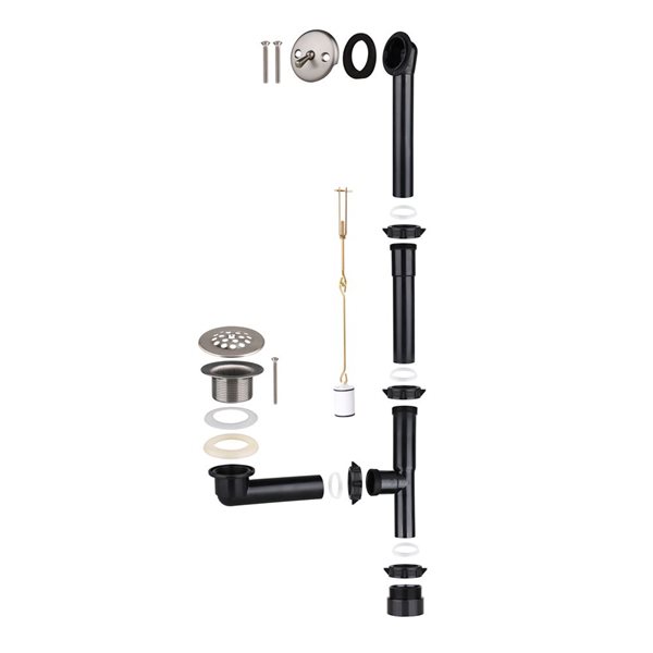 Streamline Trip Lever 1.5-in Brushed Nickel Bath Waste And Overflow ...