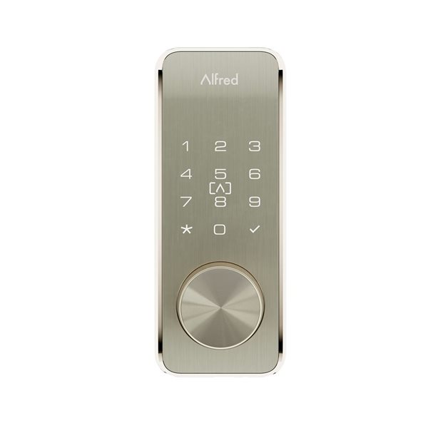Alfred DB2S Smart RFID Satin Nickel 1-Cylinder Deadbolt Lock with Key ...