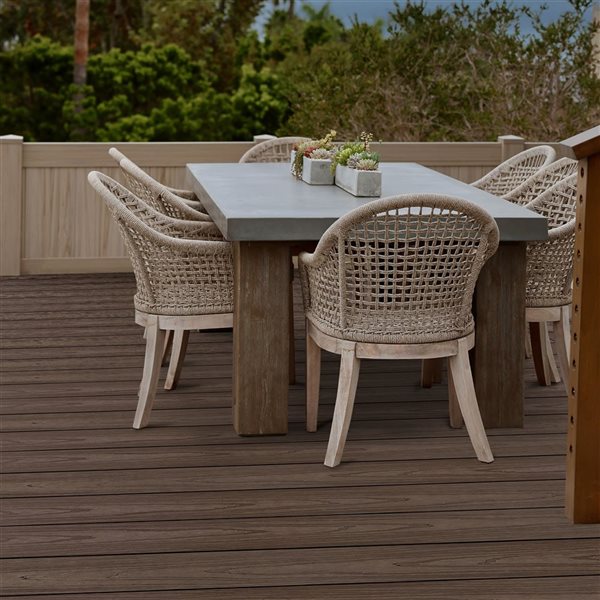 Everhome Composite 12-ft Pecan Brown Solid Core Deck Planks - 20 Planks ...