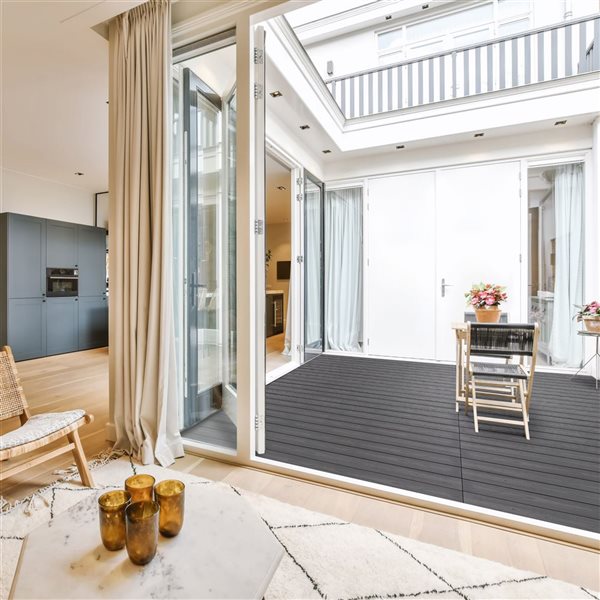 Everhome 8-ft Graphite Oak Tunnel Core Composite Deck Planks - 160 ...