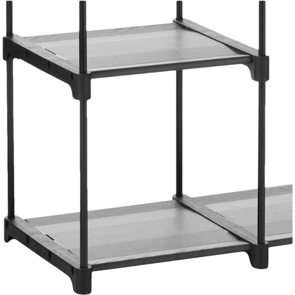 Boutique Home 65-in H Black Metal Freestanding Open Wardrobe Cabinet w ...