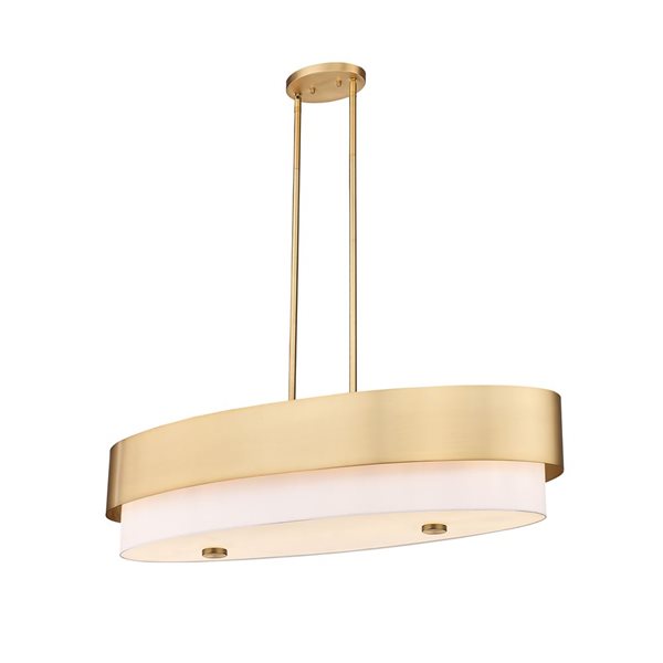 Z-Lite Counterpoint Modern Gold 5-Light Linear Chandelier 495-42L-MGLD ...
