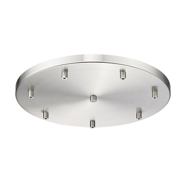 Z-Lite Multi Point Canopy 18-in Brushed Nickel 7-Light Ceiling Plate ...