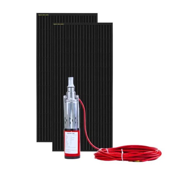 Rocksolar 24V 1/3 HP Solar DC Brushless Submersible Well Pump w/ 400W ...