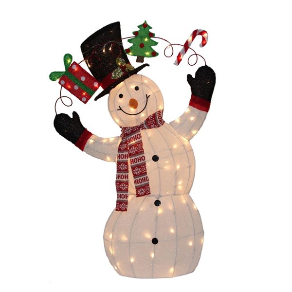 Northlight 46-in Freestanding 3D Lighted Festive Snowman 35764491 | RONA
