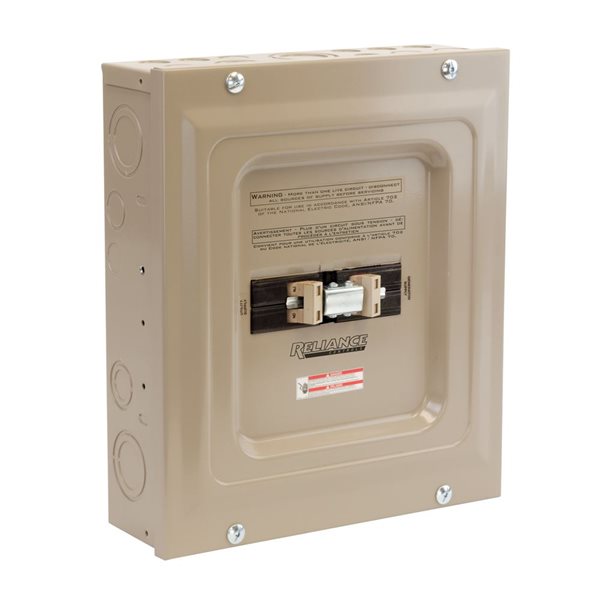 Reliance Controls TCA 60-Amp DP Single Load Transfer Switch TCA0606D | RONA