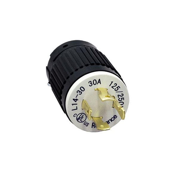 Reliance Controls Twist Lock 30-Amp 125/250V Generator Cord Plug L1430P ...