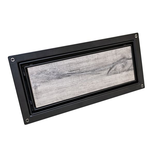 AlinO 4 x 10-in Height Adjustable Black Undermount Floor Insert Metal ...