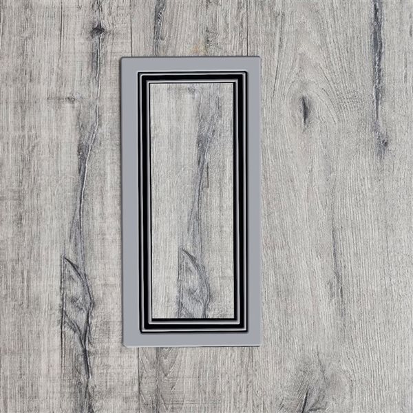 AlinO 4 x 10-in Height Adjustable Off-White Undermount Floor Insert ...