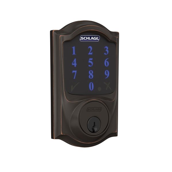 Schlage Connect Camelot Smart Lock Deadbolt with Enabled Wireless Z ...