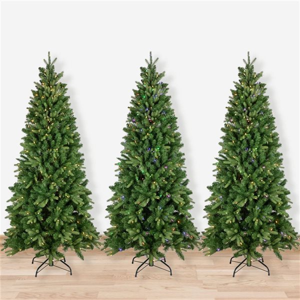 NORTHLIGHT Real Touch(TM) Pre-Lit Slim Washington Frasier Fir Christmas ...