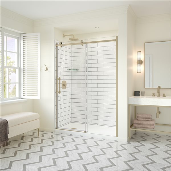 Maax Utile 60-in Metro Tux Composite Direct-to-Stud Back Wall | RONA