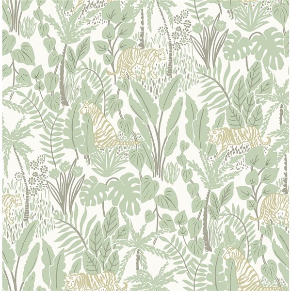 NuWallpaper Green Maynard Peel and Stick Wallpaper NUS4483 | RONA