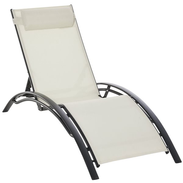 Chaise longue d'extérieur Outsunny inclinable 84B-179V01BG | RONA