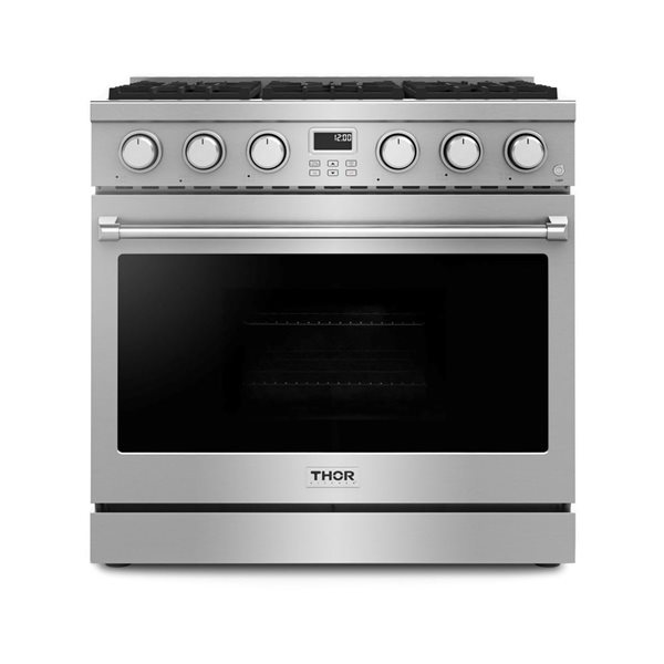 Thor Kitchen 36-in 6-Burner 6-ft³ Freestanding Professional Single Oven ...