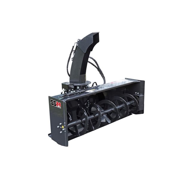 DK2 WoodMaxx SS-84 84-in Black Steel Skid Steer Two-Stage Snow Blower ...
