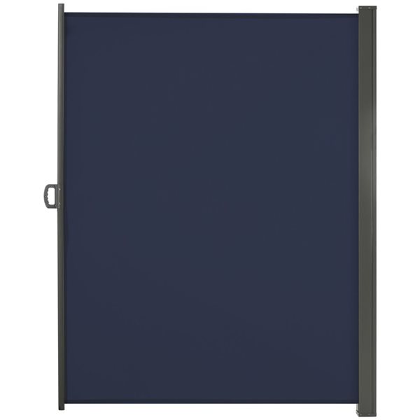 Outsunny 118 W x 79-in H Retractable Outdoor Privacy Screen - Blue 840 ...