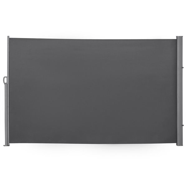 Outsunny 118 W x 71-in H Retractable Outdoor Privacy Screen - Grey 840 ...