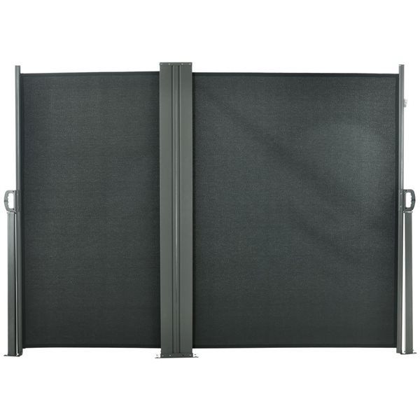 Outsunny 236 W x 71-in H Double Retractable Outdoor Privacy Screen ...