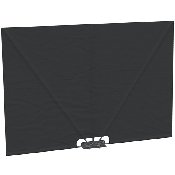Outsunny 93 W x 63-in H Retractable Outdoor Privacy Screen - Dark Grey ...