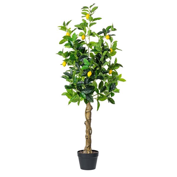 Vickerman 51-in Artificial Green and Yellow Real Touch Lemon Tree ...