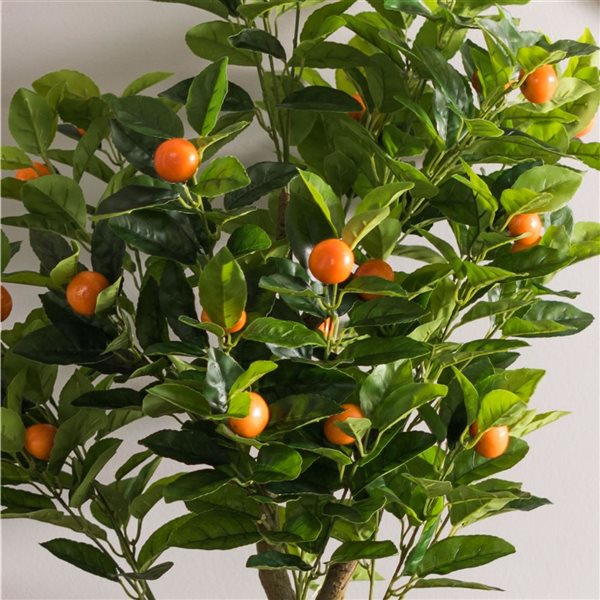 Vickerman 48-in Artificial Green and Orange Real Touch Orange Tree ...