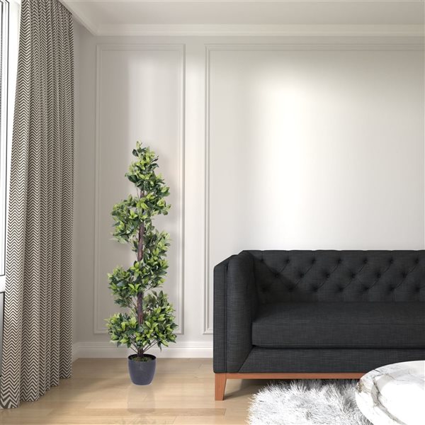 Vickerman 5-ft Artificial Spiral Bay Tree T161060 | RONA