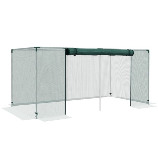 Outsunny 8 x 4-ft Plant Protection Tent Crop Cage with Door - Green 84H ...