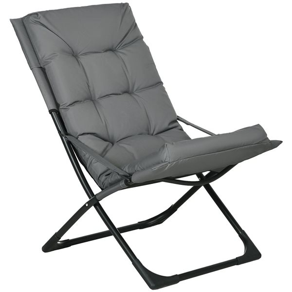 Outsunny Folding ArmChair with Detachable Thick Padded Cushion 84B ...