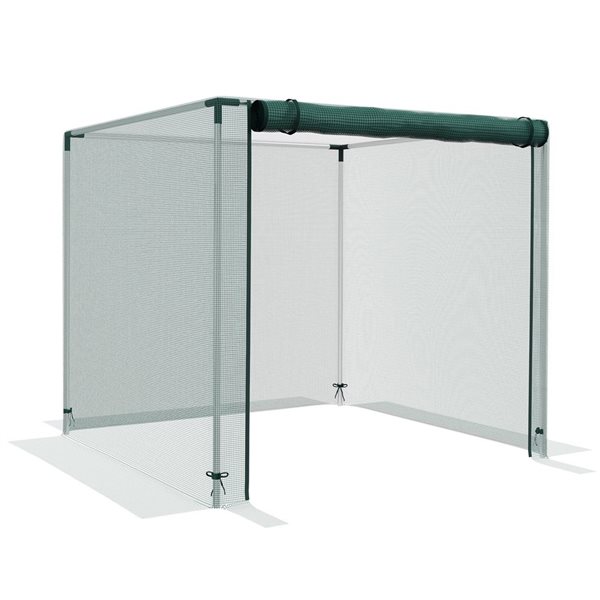 Outsunny 4 x 4-ft Plant Protection Tent Crop Cage with Door - Green 84H ...